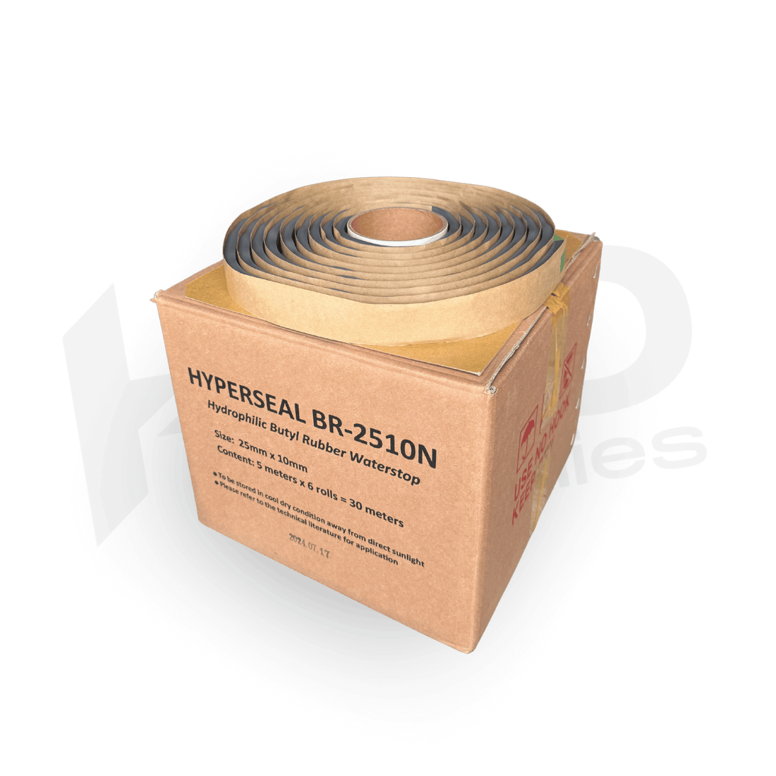 Hyperseal BR-2510N – Hydrophilic Butyl Rubber Waterstop (5m Roll) – H2O ...